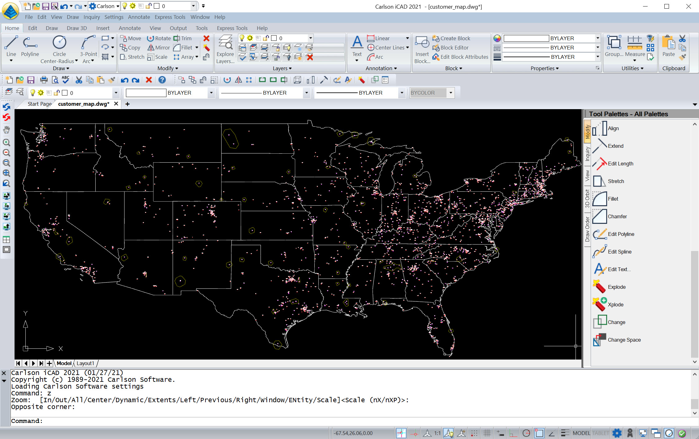 New Carlson iCAD 2021 Works with .dwg and .dgn Files